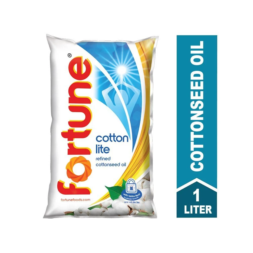 Fortune Cottonlite Refined Cottonseed Oil – 1 Ltr Pouch – UDP Market